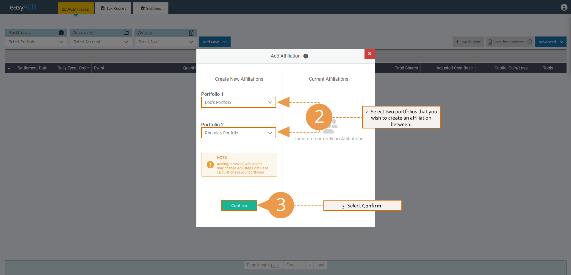 Select Portfolios for new affiliations group